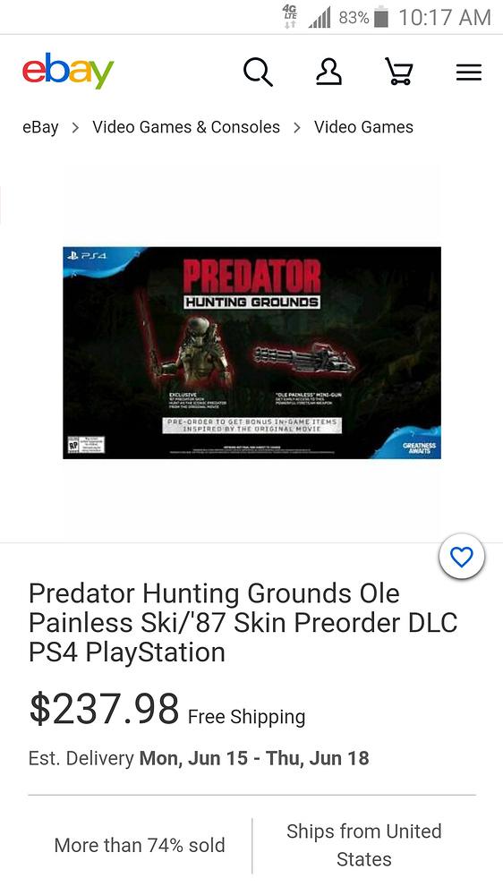 '87 JUNGLE PREDATOR SKIN AVAILABLE!!!!! - General Discussion - Predator ...