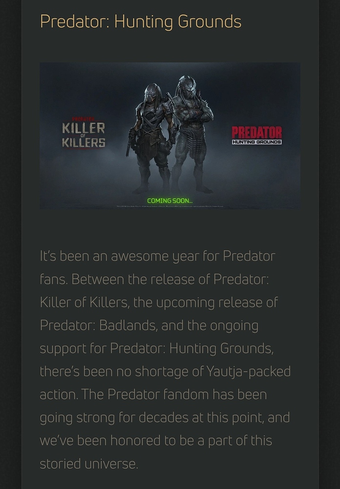 ILLFONIC DEVELOPER UPDATE - General Discussion - Predator: Hunting Grounds